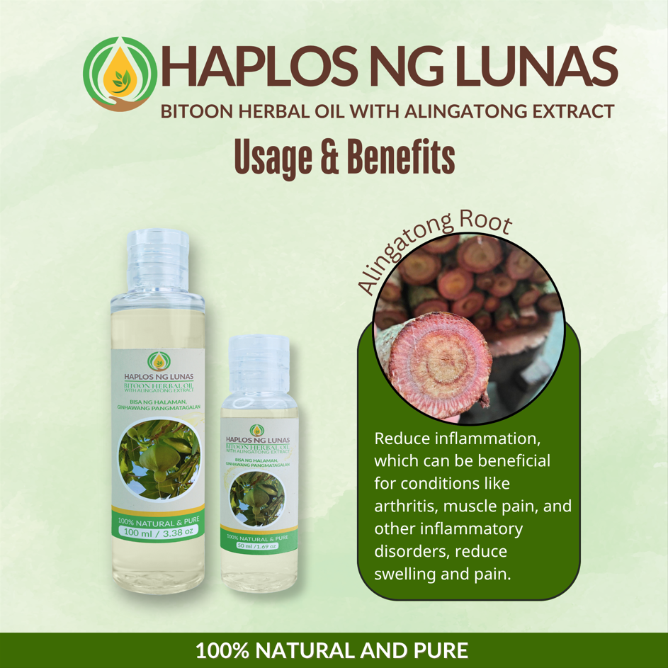 Haplos ng Lunas Alingatong Oil Original – Herbal Healing Oil for Body ...