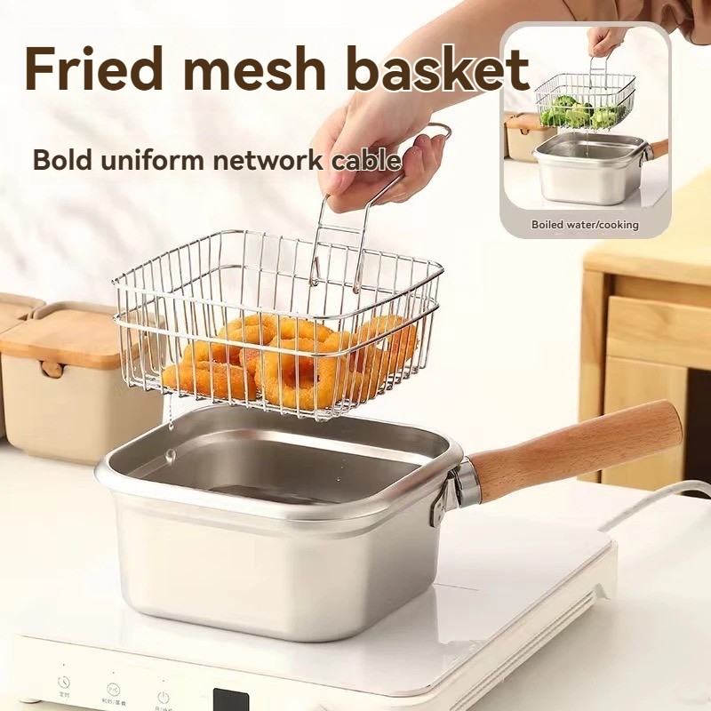 multi-function deep fryer Portable Deep frying pan 304 stainless steel ...