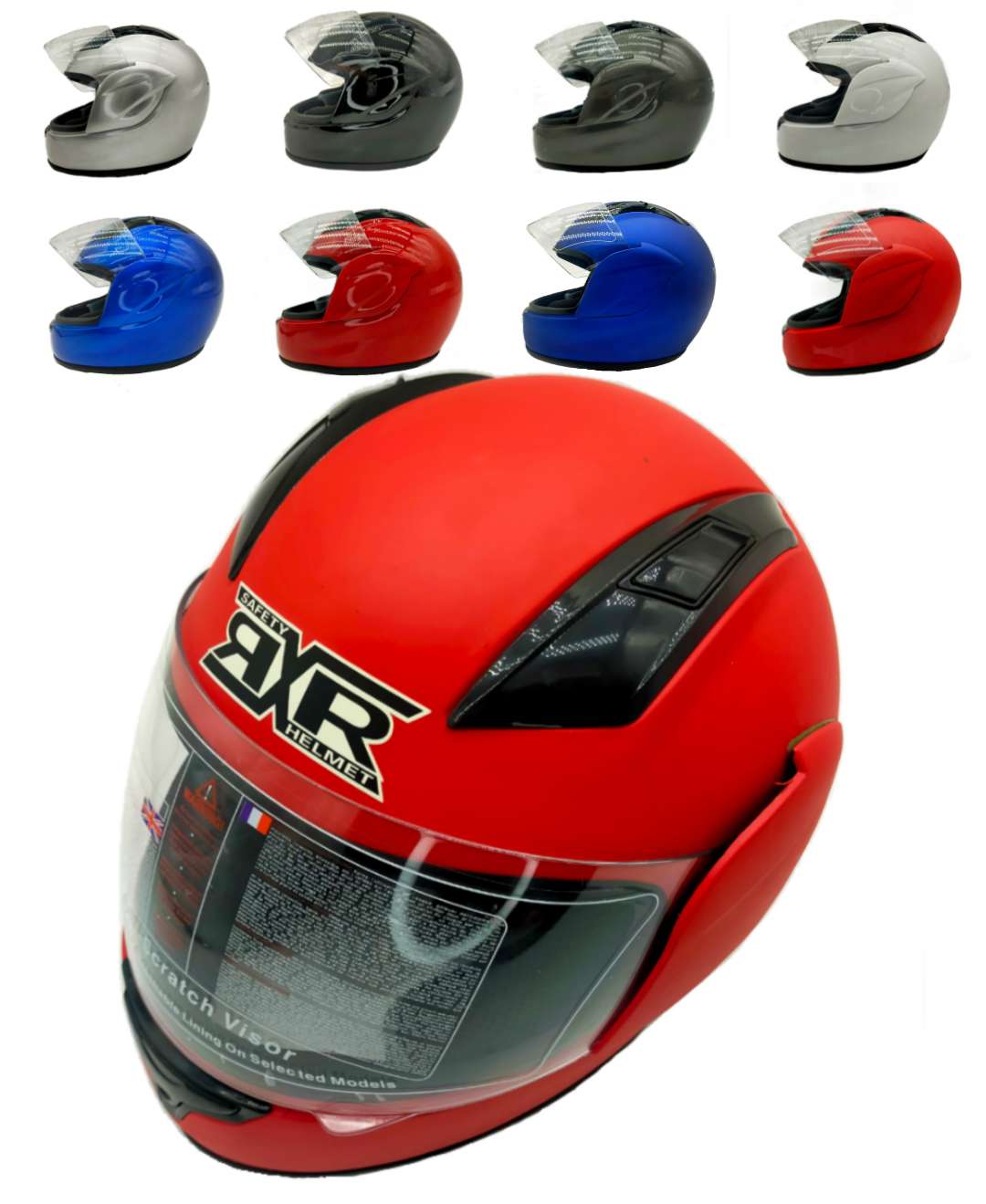 K&S-RXR FULLFACE HELMET Clear SINGLE Visor with BPS Sticker Q-1759 ...