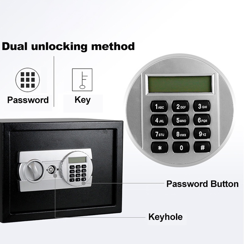 EXPOSE Safe Box Money Vault Electronic Digital Password Lock Safe For ...