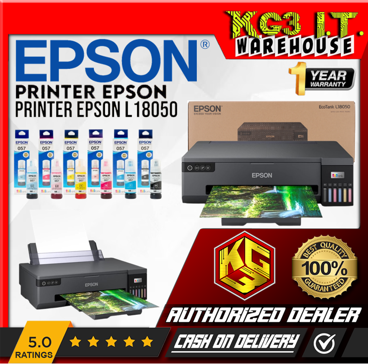 Epson L18050 Wireless Ecotank 6 Colors A3 Printer Borderless 300 gsm ...