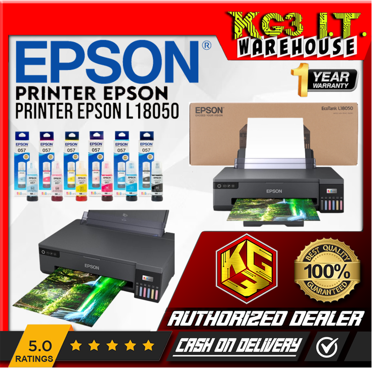 Epson L18050 Wireless Ecotank 6 Colors A3 Printer Borderless 300 gsm ...