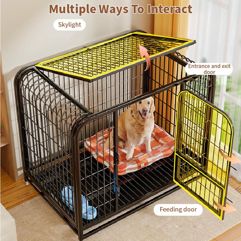 Heavy Duty Large Dog Cage Cage For Dog Stainless Mobile Dog Cage With 4 ...