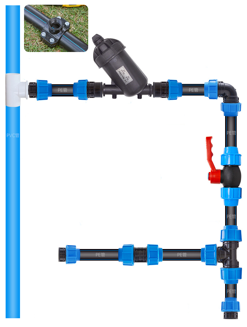 Heavy Duty PE Ball Valve 1/2“ PE Compression Ball Valve PE Compression ...
