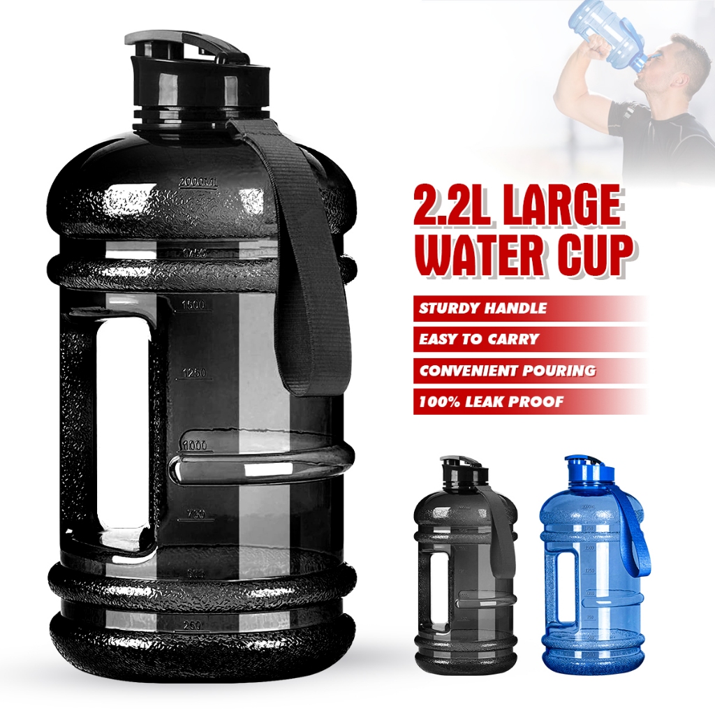 2.2L Big Water Bottle Half Gallon Bottle Gym Sport Tumbler for Camping ...