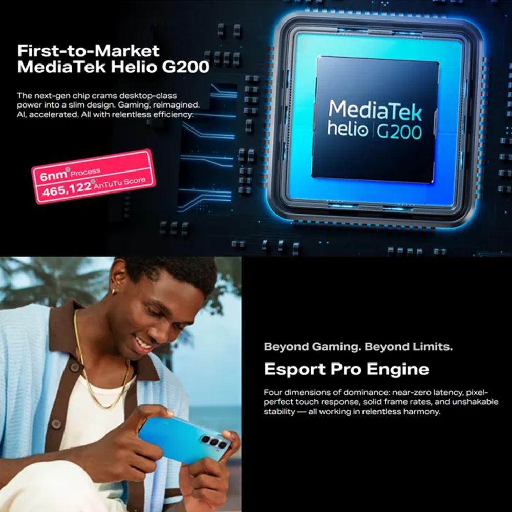 Infinix HOT 60 Pro Smartphone | 8GB+256GB | MediaTek Helio G200 | 6.78” 1.5K 144Hz AMOLED ...