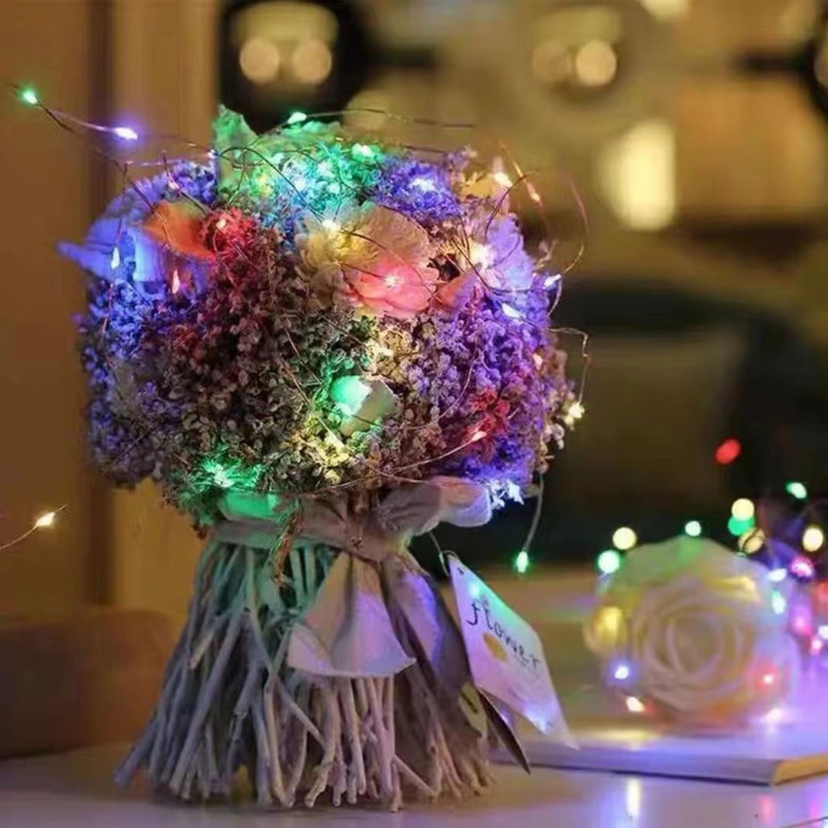 1M LED String lights Christmas Lights Fairy light led Party Decor Colorful Lights Garden ...