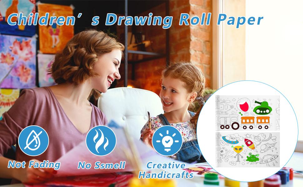 3M Coloring Roll Painting Cuttable Paper kids Art Drawing Roll Graffiti ...