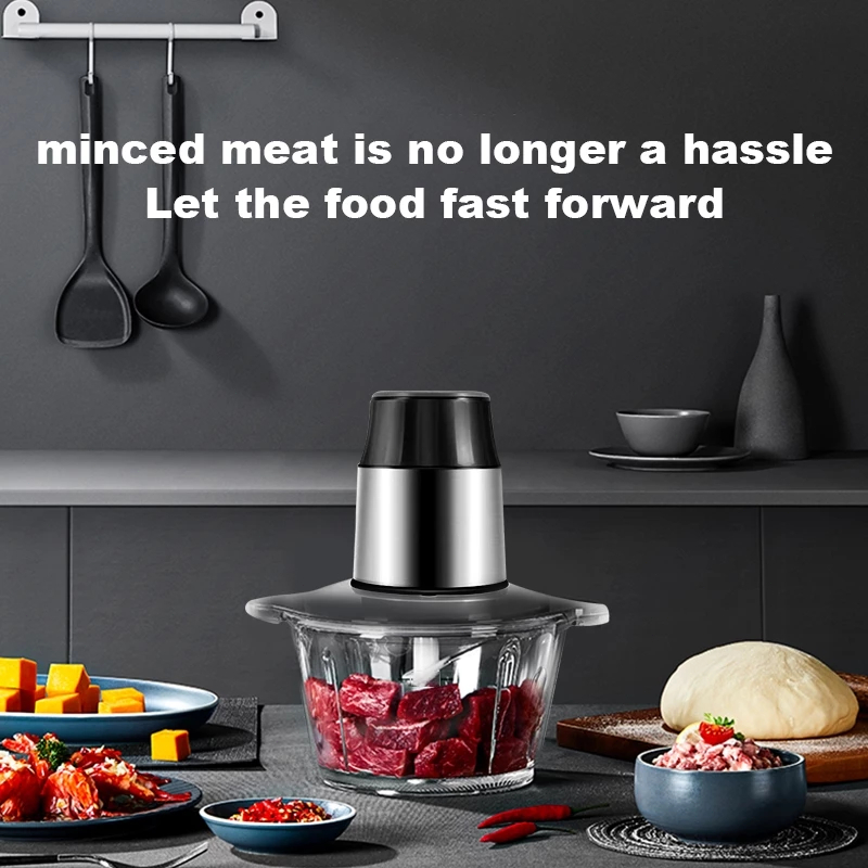 Yowxii 5/6L Glass Food Processor Meat Grinder lectric Food Processor ...