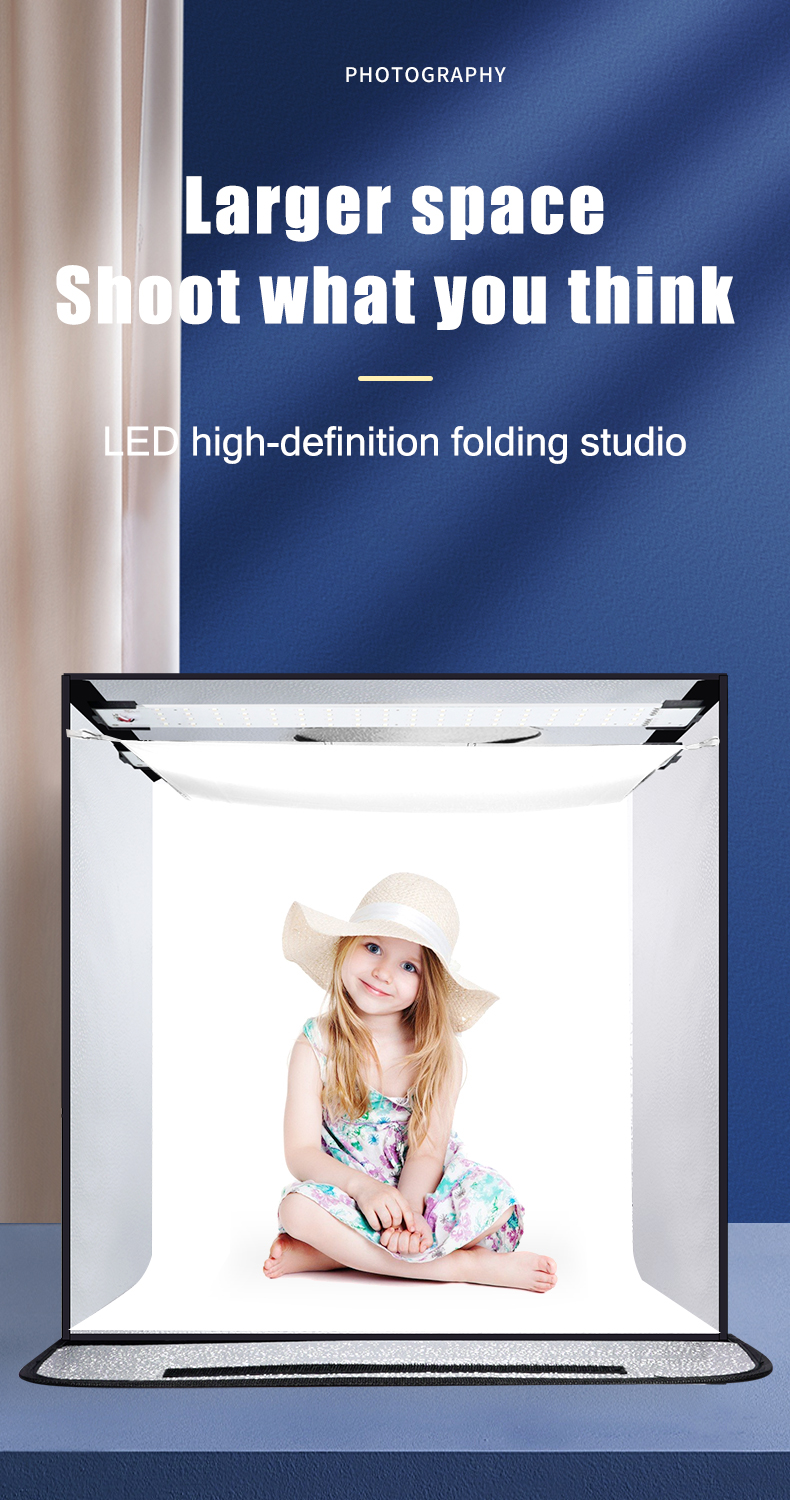 GMETAL Portable Softbox 45/65/80cm LED Light Box Foldable Detachable ...