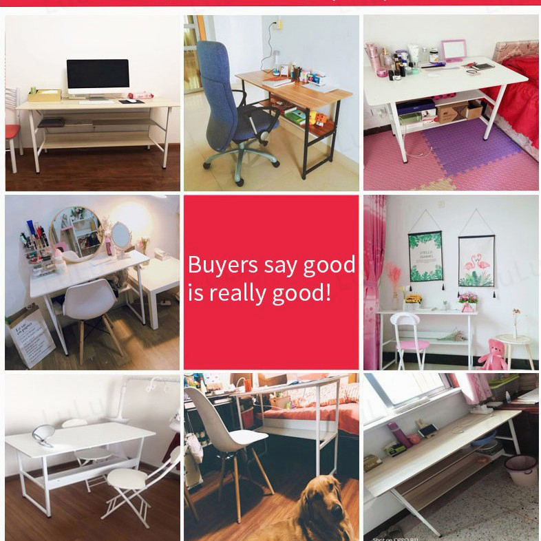 Study Table Office Table Long Computer Table Double Layer Storable ...