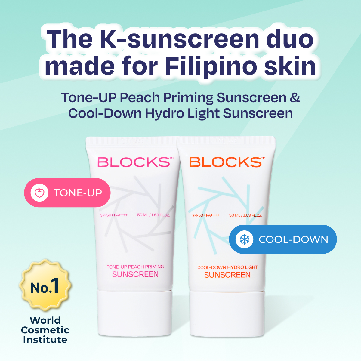[SET] BLOCKS DUO Cool Down Hydro Light & Tone Up Peach Priming ...