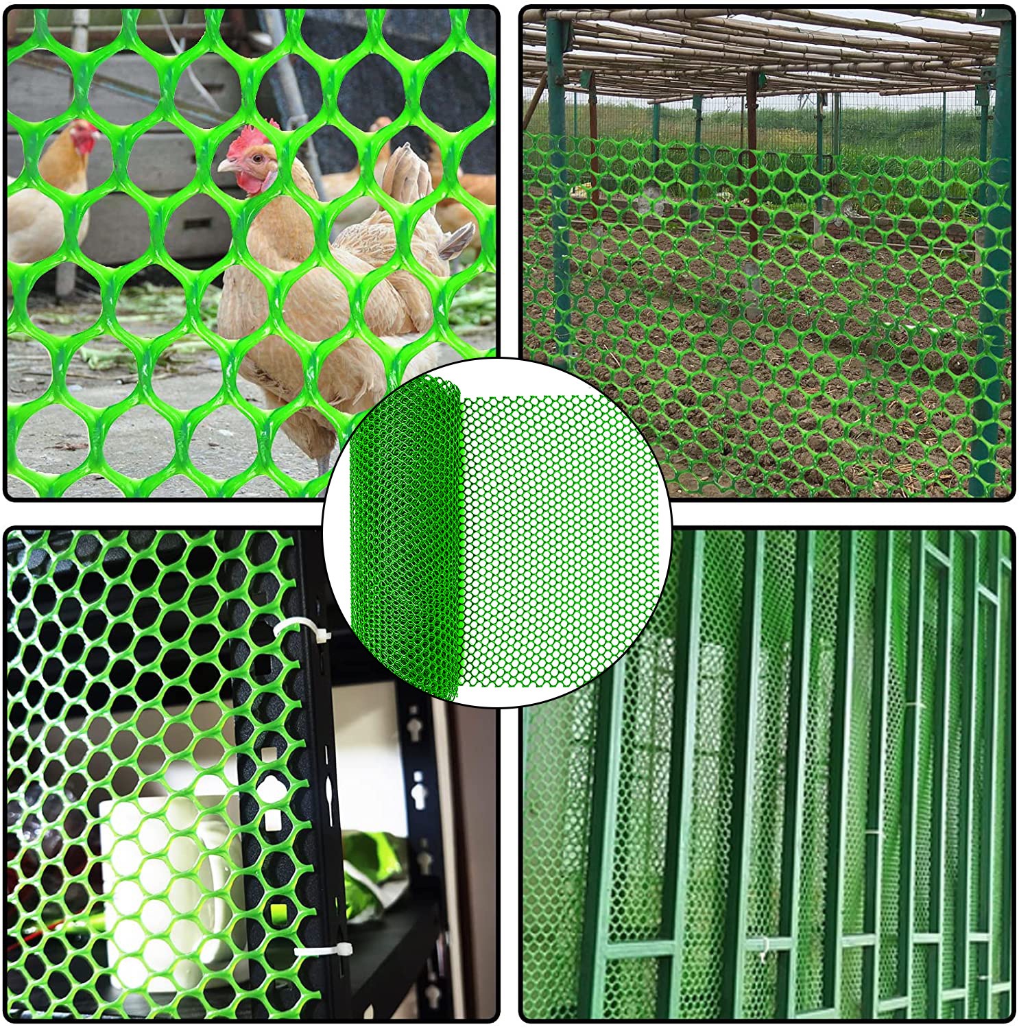 1 Roll 30M Plastic Garden Fence Screen Farm Net Chicken Wire Fencing ...