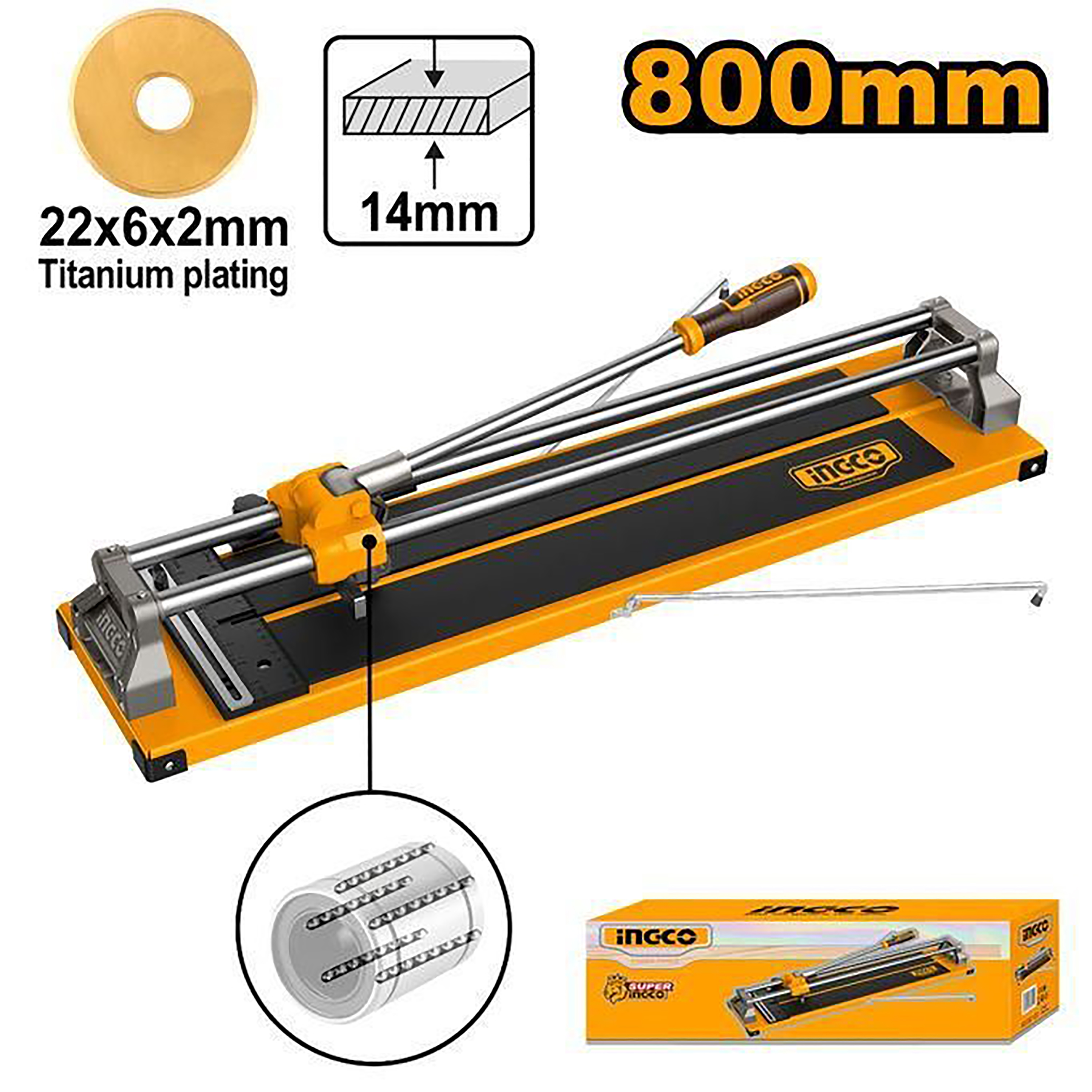 Ingco by Winland 800mm x 14mm Manual Tile Cutter / Cutting Machine for ...
