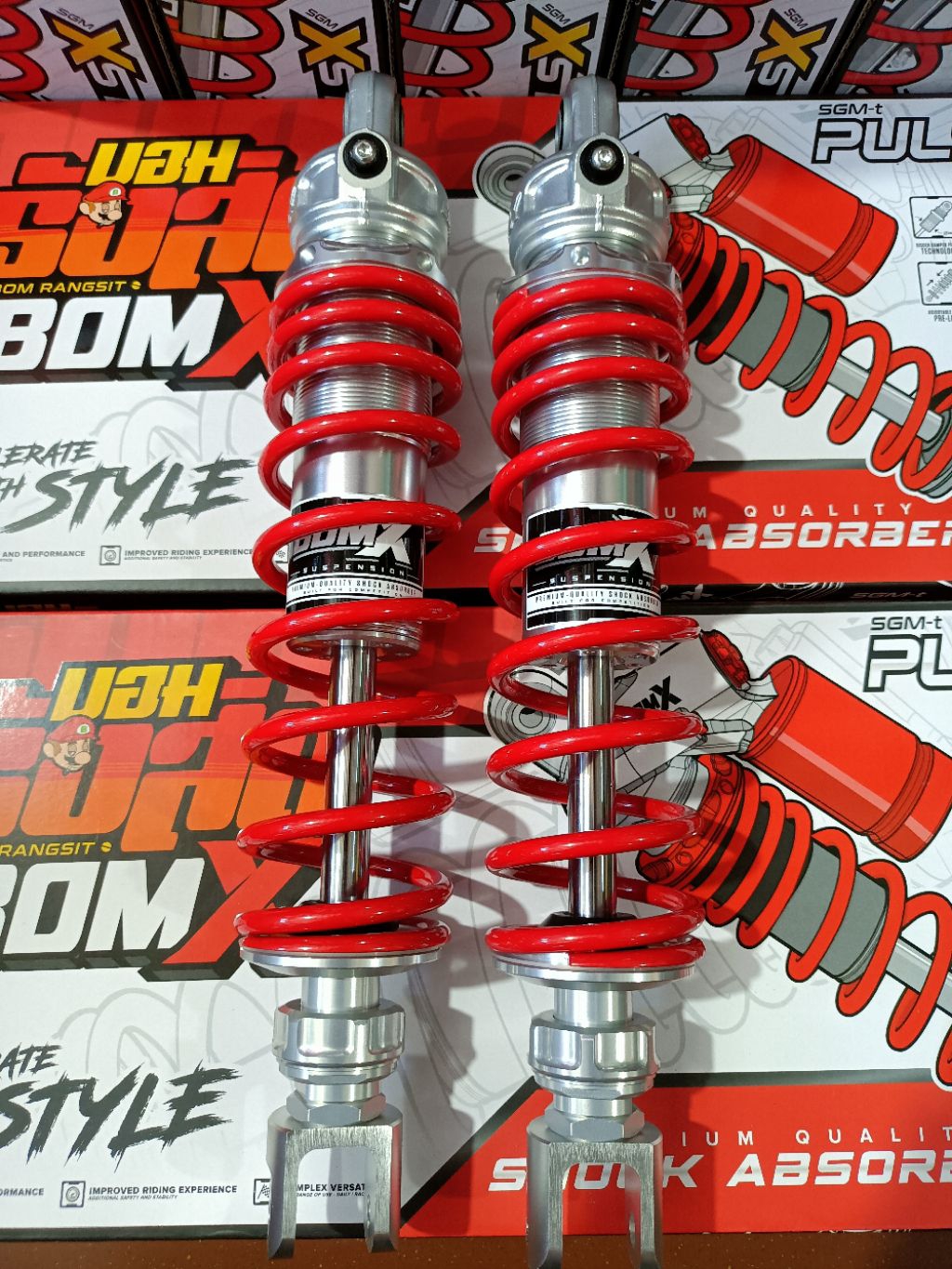 BOM-X REAR SHOCK 335MM/305MM NMAX/AEROX ADJUSTABLE REBOUND (X-STREET ...