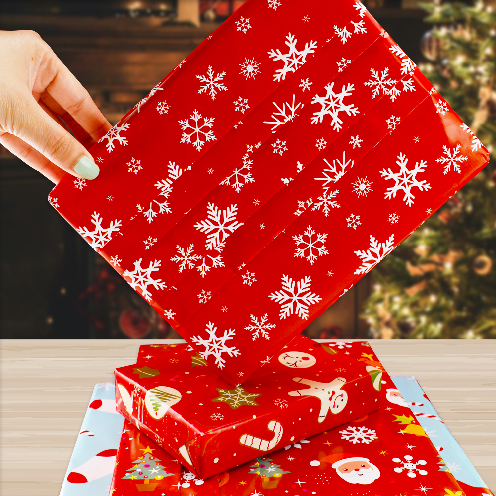 50 pcs FCI Assorted Christmas Gift Wrapper Coated and glossy designs ...