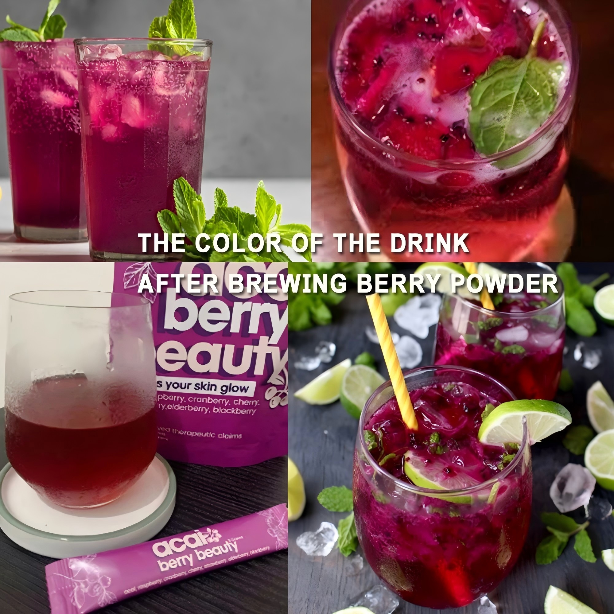 【FDA approved】Glow Beauty Weekit7 Acai Berry Powder Juice Drink Slim ...