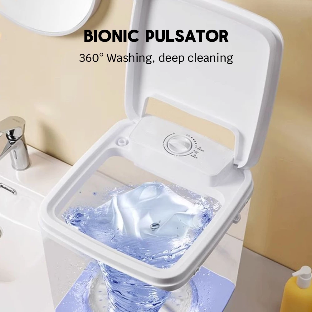 8KG Automatic Washing Machine Mini Dehydration Free Drying Rack Dryer ...