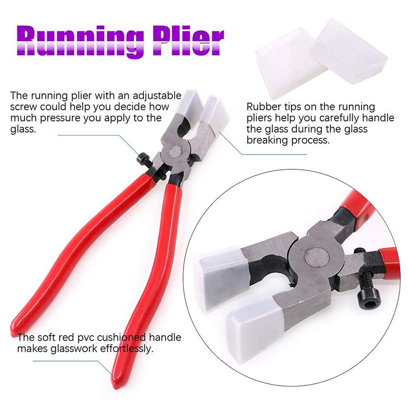 8 Inch Glass Pliers Heavy Duty Key Fob Pliers Tool Glass Running Pliers ...