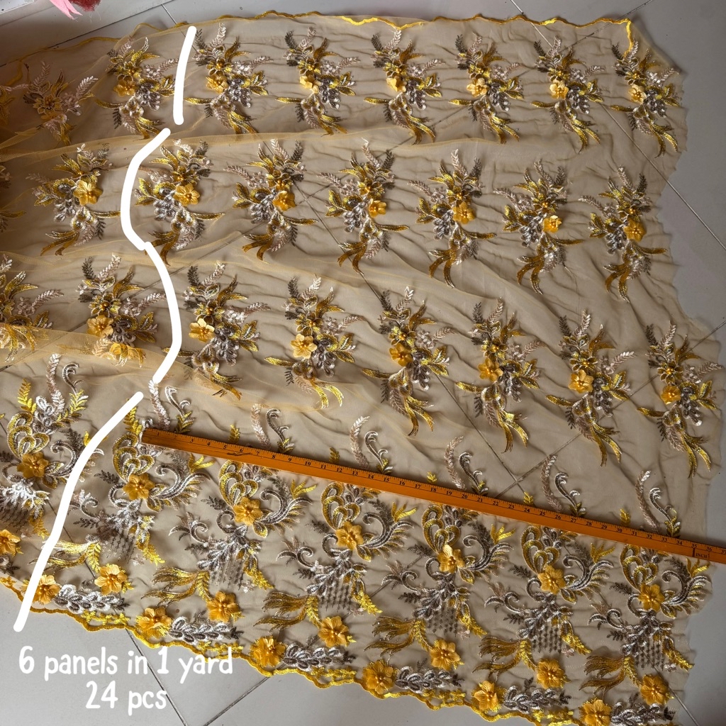 3d Lace Patching for Gown Bolero | MSLM (price per yard) | Shopee ...