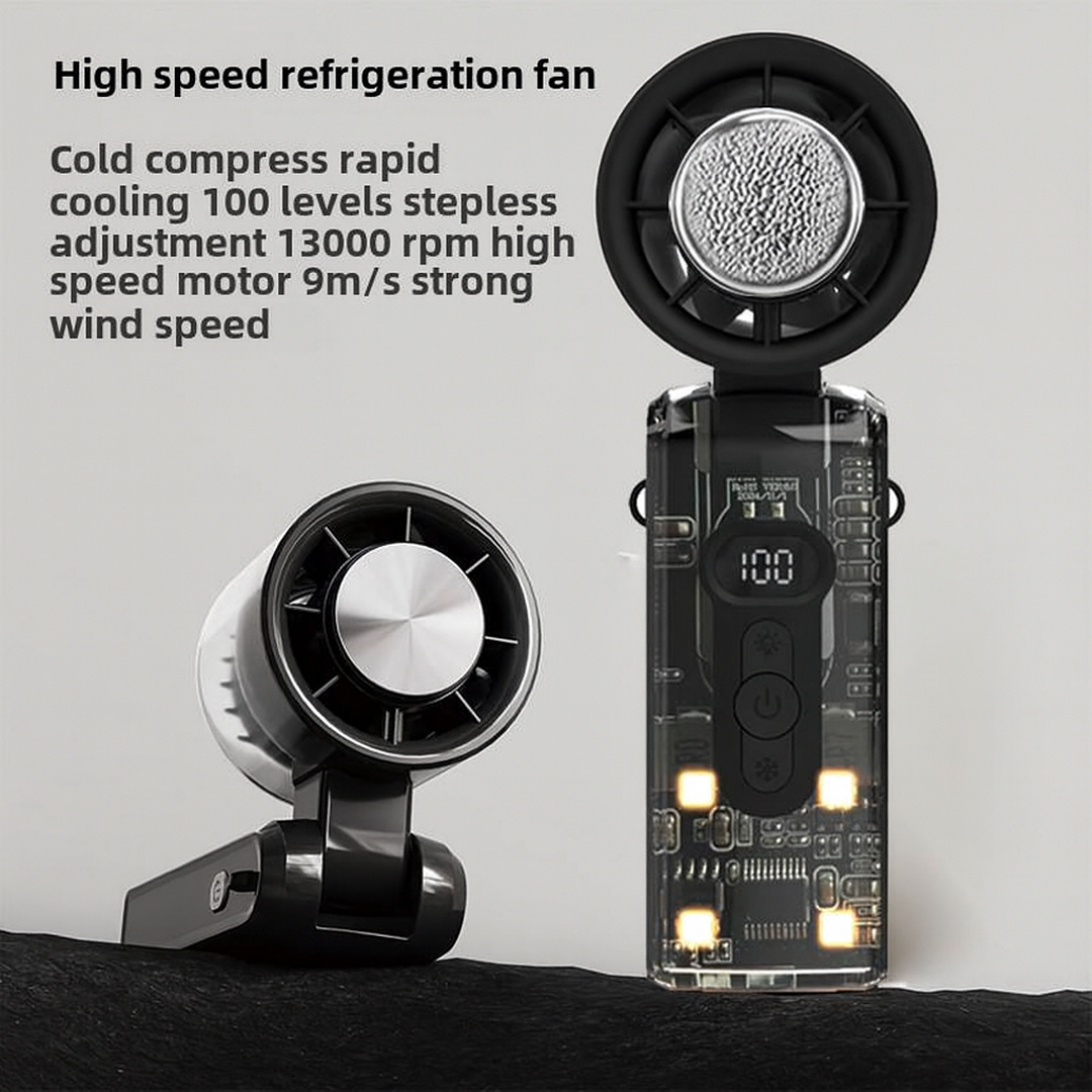 FC8 High Speed Cooling Folding Fan LED Display Refrigerating ...