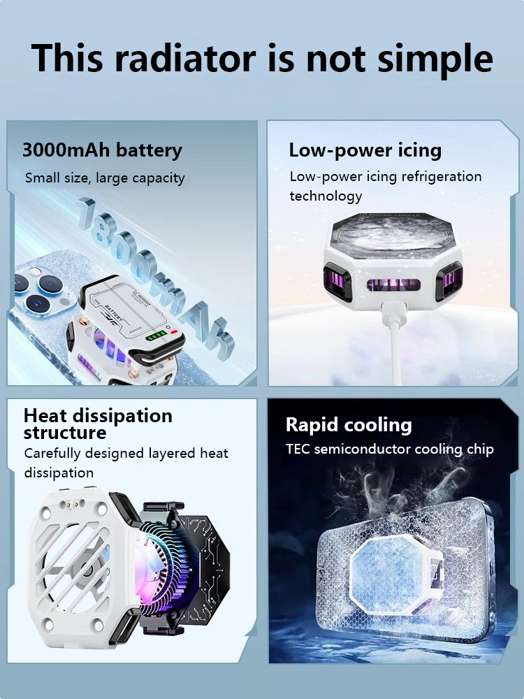 NETPAC Phone cooler X111Pro Wireless Magnetic Radiator Detachable ...