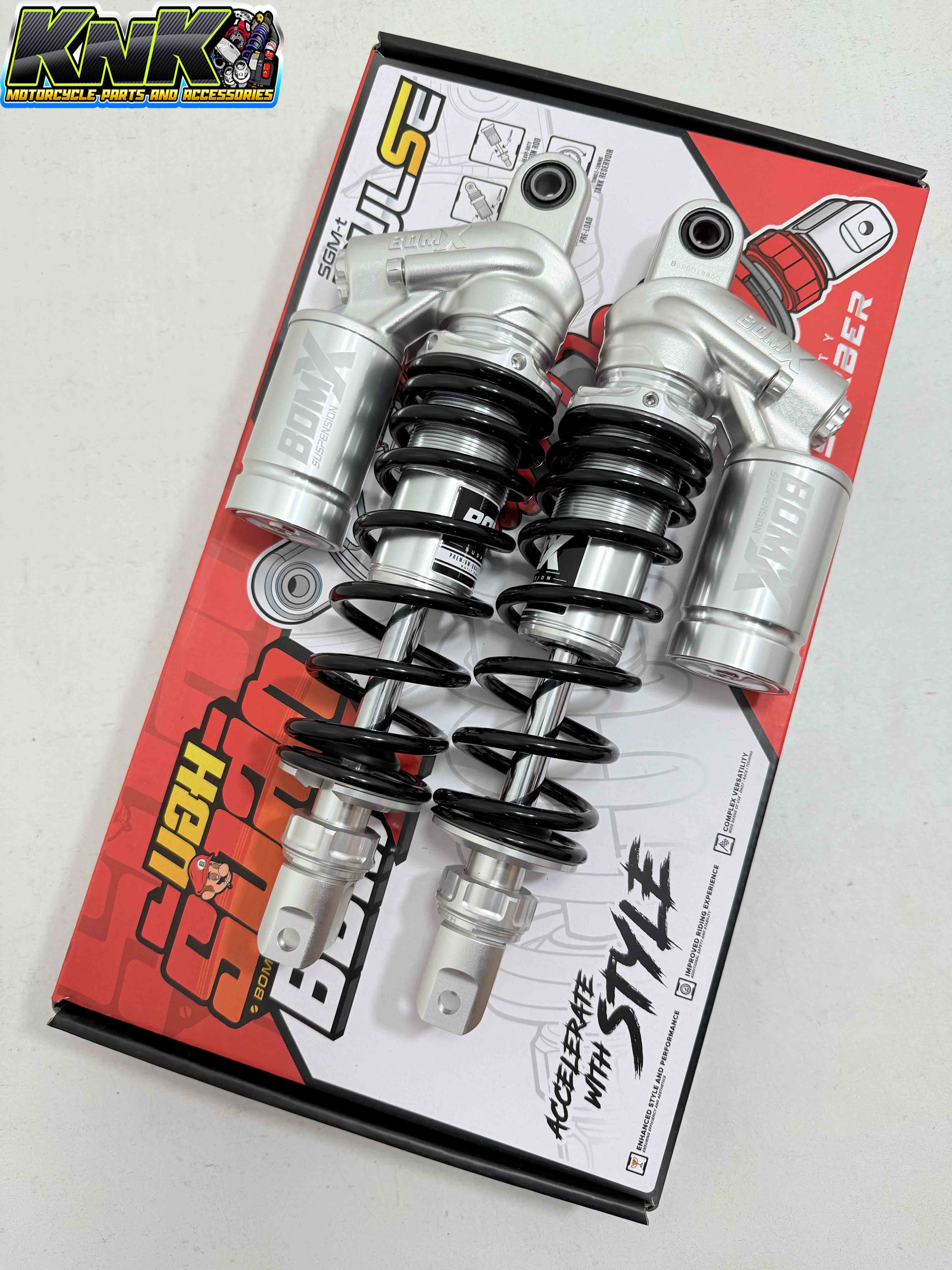 BOM X PULSE SUSPENSION FULLY ADJUSTABLE W/ TANK 305MM-335MM FOR AEROX ...