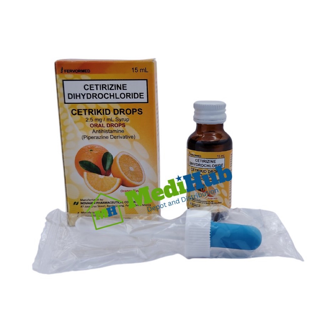 Cetirizine Dihydrochloride (CETRIKID DROPS) 2.5mg/mL Drops 15mL ...
