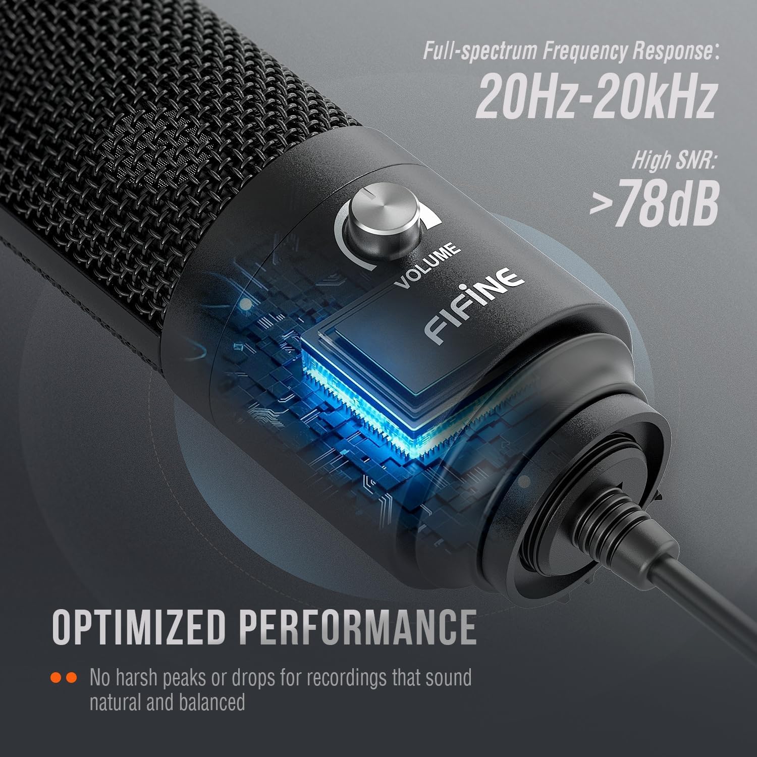 FIFINE K669B USB Microphone Metal Condenser Recording Microphone for ...