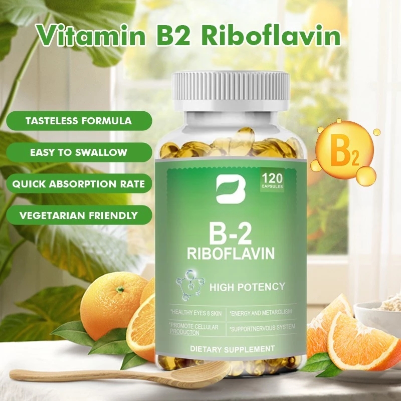 Vitamin B2 Riboflavin Capsules Maintains the nervous system Enhances ...