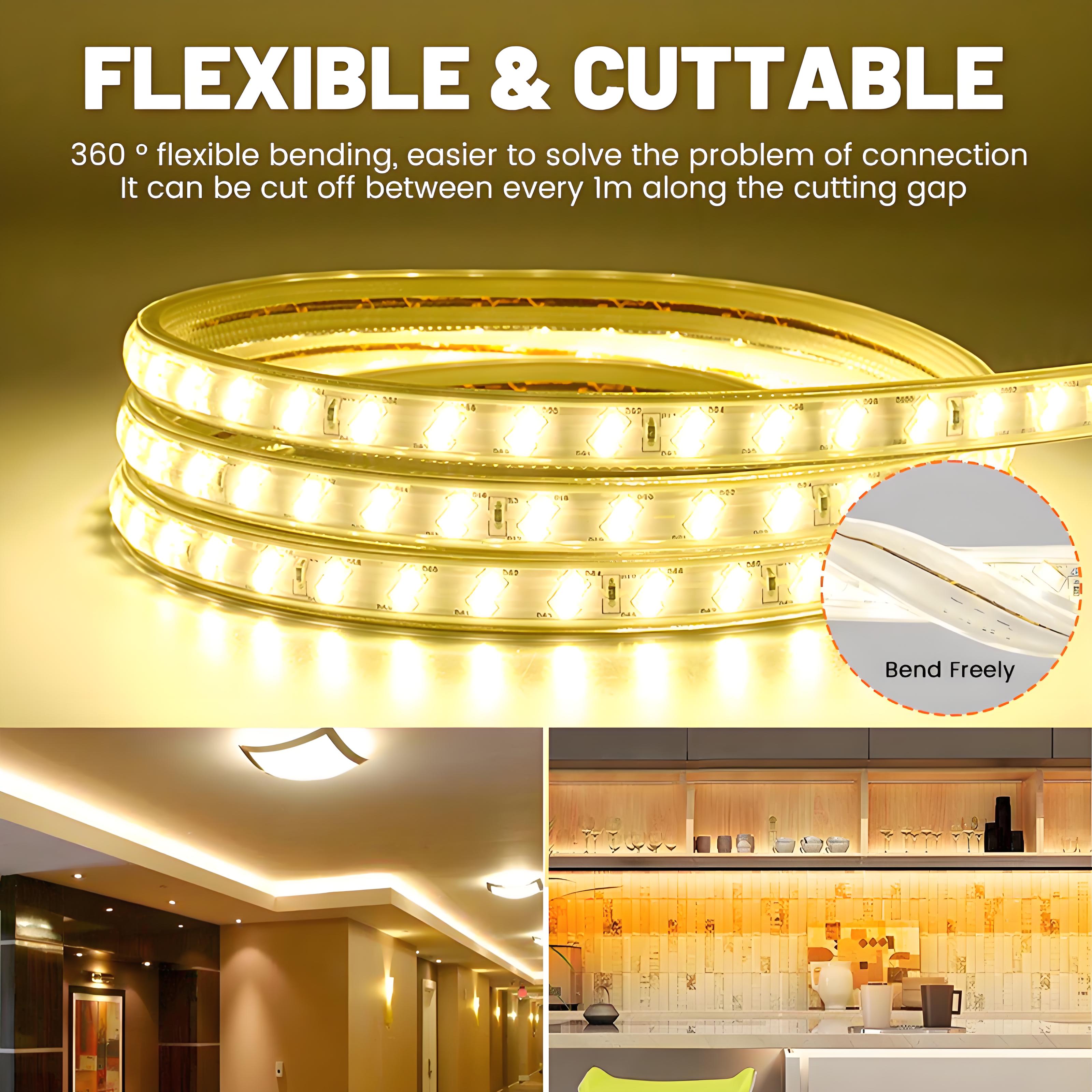 Luxy 3 Color LED Strip Light Tricolor Waterproof Indoor Outdoor Decor ...