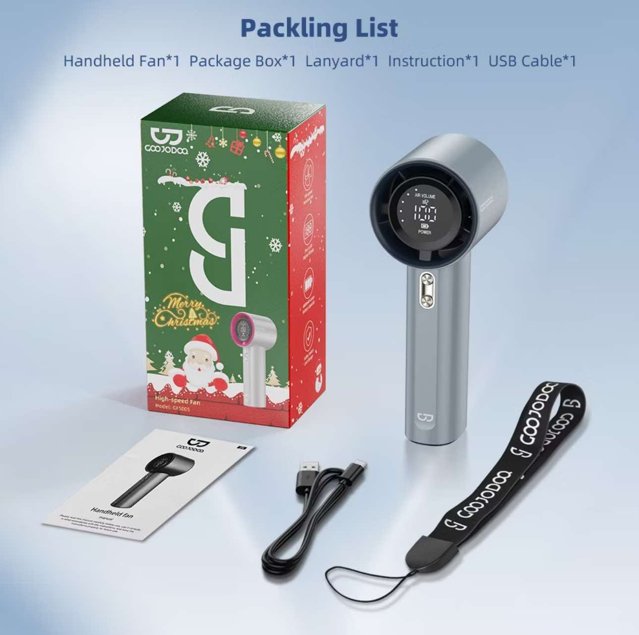 HOO2 Handheld Fan A18 Pro Mini Fan Rechargeable Jet Fan Strong Wind 100 ...