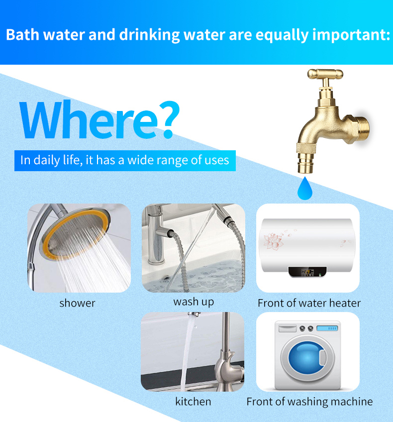 Universal Shower Filter for Clean Bathing Removes Chlorine & Impurities ...
