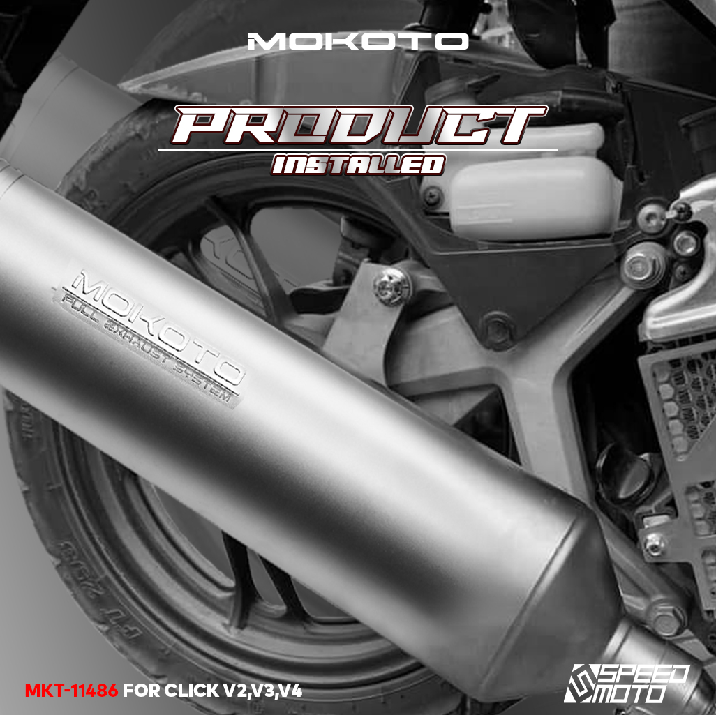 MOKOTO CLICK V2/V3/V4/V5 FULL EXHAUST PIPE SYSTEM MID POWER STAINLESS ...