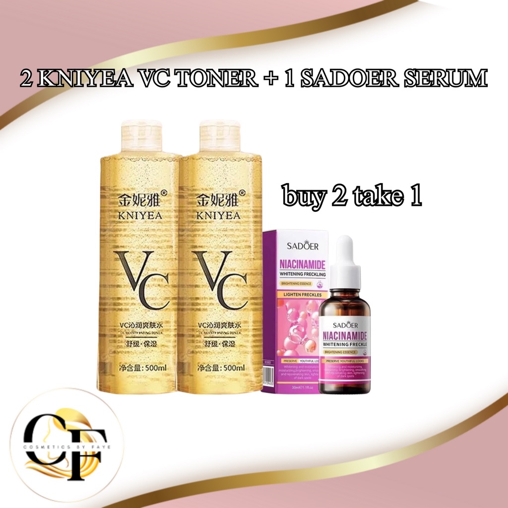 BUY 2 TAKE 1 KNIYEA VITAMIN C TONER WHITENING AND SADOER SERUM ...