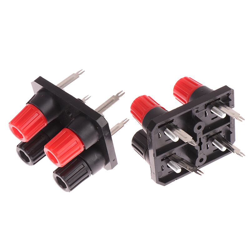 4 Way Binding Post Terminal Universal Stereo Speaker Terminal 4 Pins ...