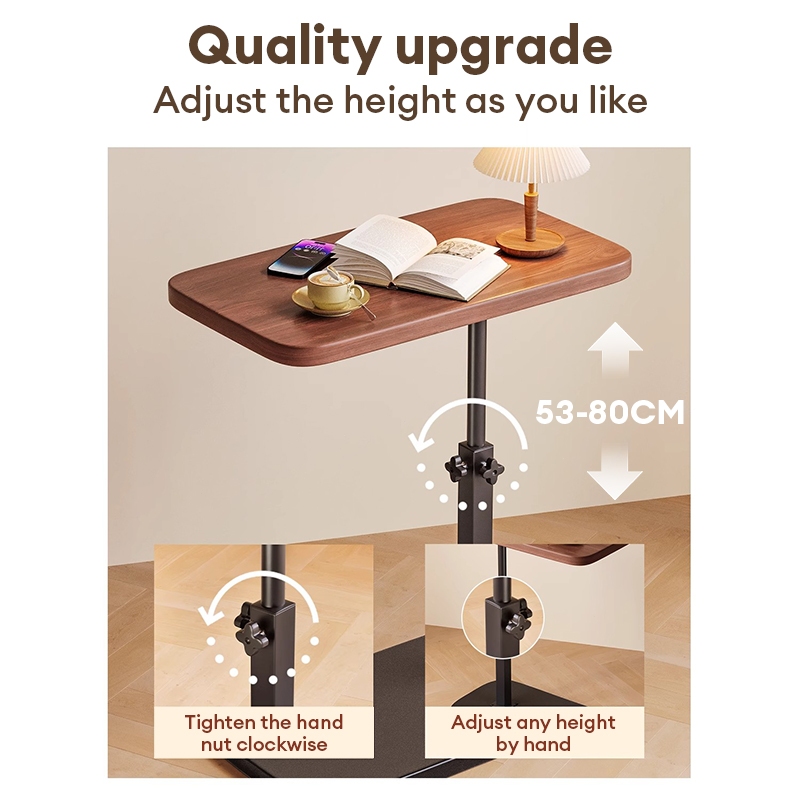 HAPPY Portable Coffee Table Hard Carbon Steel Frame Adjustable Flip ...