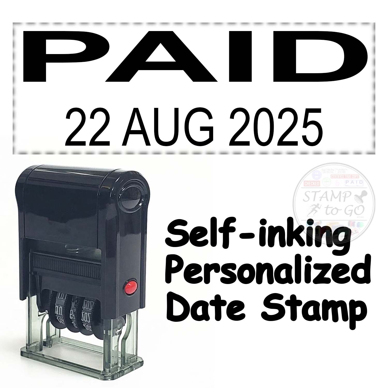 Personalized Date Stamp Self-inking with Custom Text in Laser Engraving ...