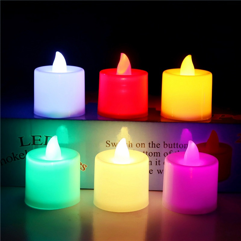 【1pcs】LED Flameless Candle Lamp Tea Lamp Family Wedding Birthday ...