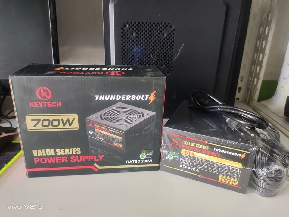 PSU POWER SUPPLY KEYTECH THUNDERBOLT 700 WATTS TRU RATED. | Shopee ...