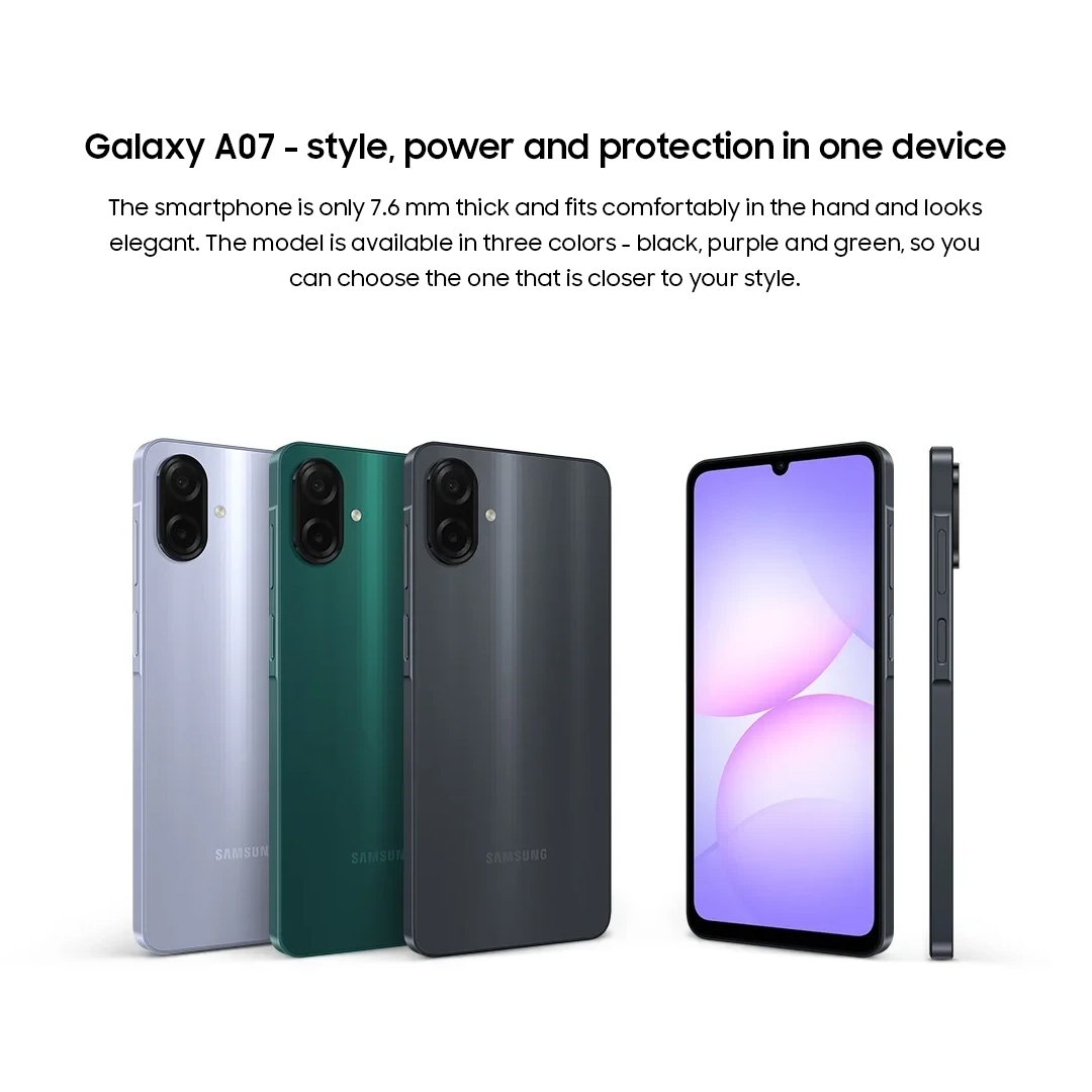 Samsung Galaxy A07 Smartphone | 4GB+64GB / 4GB+128GB / 8GB+256GB ...