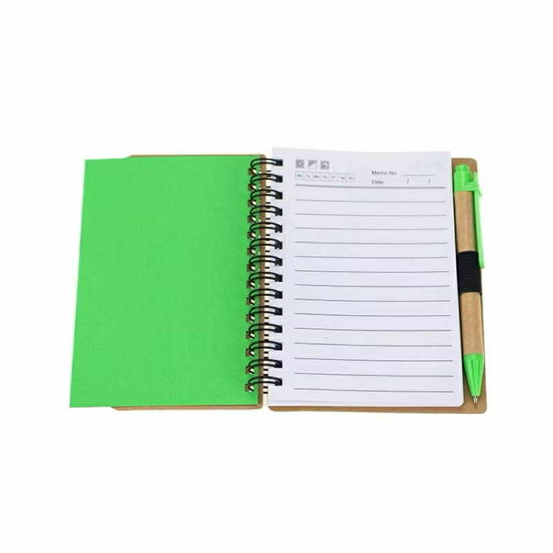 Custom Logo Notepad with Pen Eco Friendly Tear Off Spiral Notebook ...