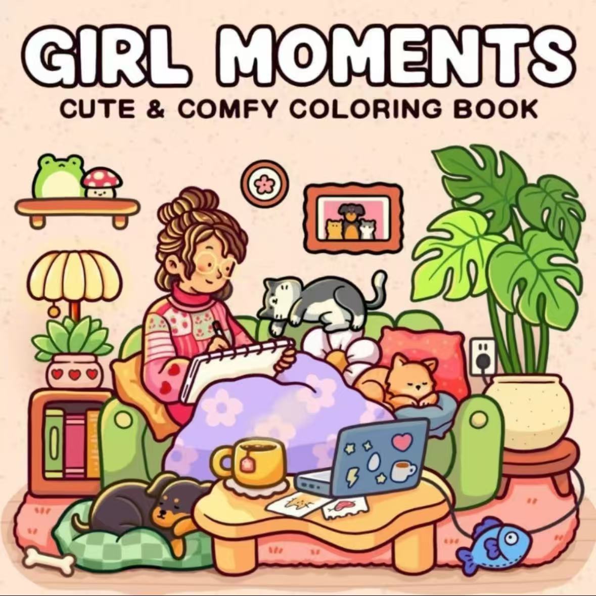 Relaxing Coloring Book for Adults and Teens Little Corner Cute and ...