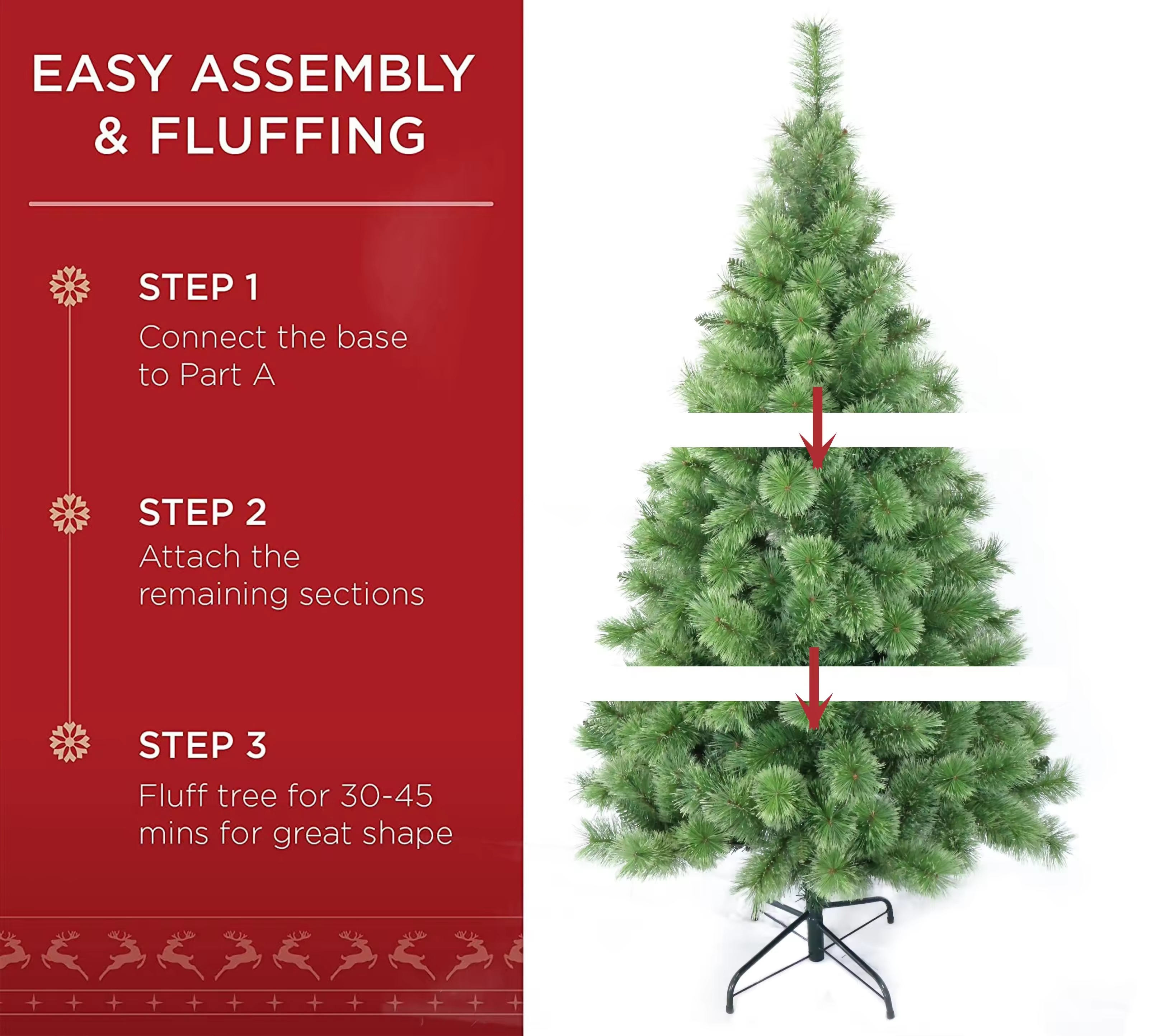 Cale Christmas Tree Flowing Tree Pink Needle Tree Red Fruit Tree White ...