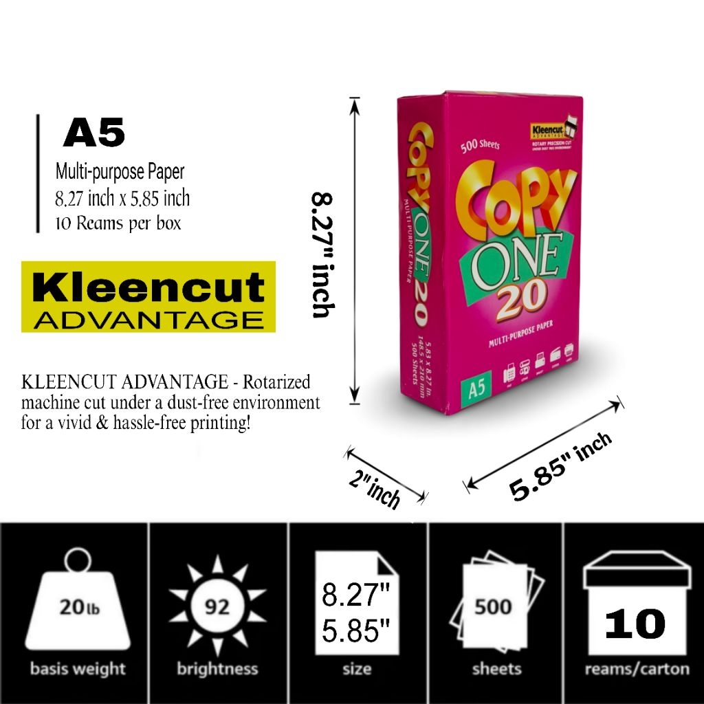 Buy 1 Take 1 Ream: ERC HARD COPY Short A4 Long Bond Paper, Sub20/70gsm ...