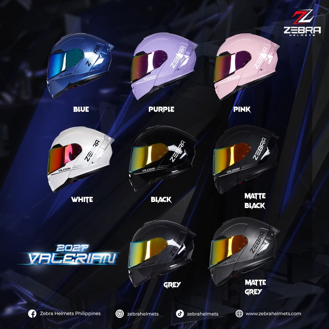 ZEBRA 2027 VELERIAN Modular Dual Visor Helmet Full Face for Motorcycle ...