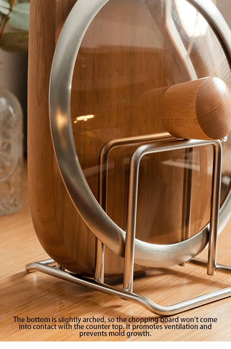 Stainless Steel Double-Grated Cutting Board Rack Pot Lid Rack Simple ...