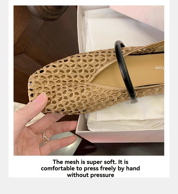 【YOKO】2CM PU Flat Sandals For Women Soft Breathable Slippers New French ...