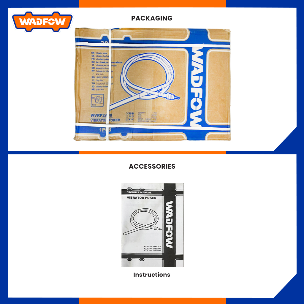 Wadfow 38mmø-45mmø Heavy Duty HEX Type Coupling Concrete Vibration ...