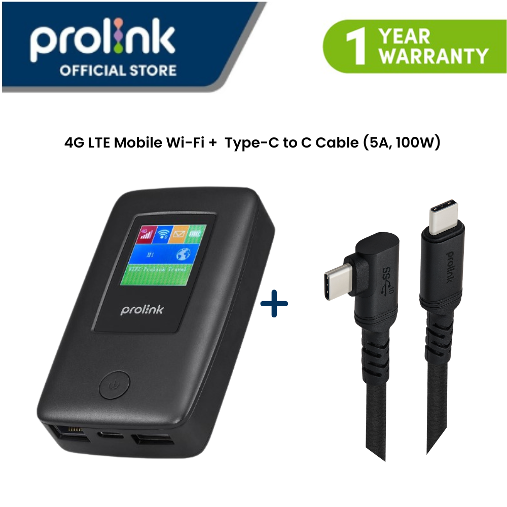 Prolink Mobile Pocket Wifi with built in Powerbank DL-7203E + Type C ...